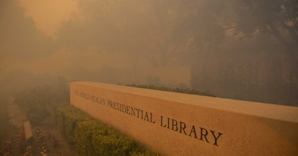 Ronald Reagan Presidential Library threatened by California wildfire ...