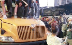 Driver Screams As Knicks Fans DESTROY Bus, 'It’s coming out of my ...